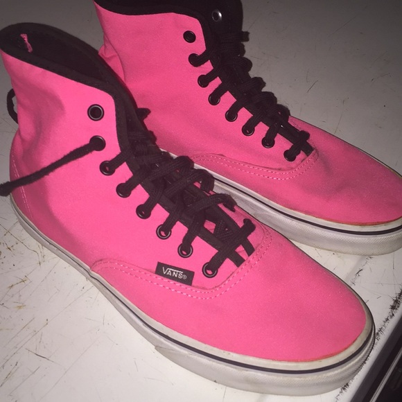 Vans | Shoes | Pink Hightop Vans | Poshmark